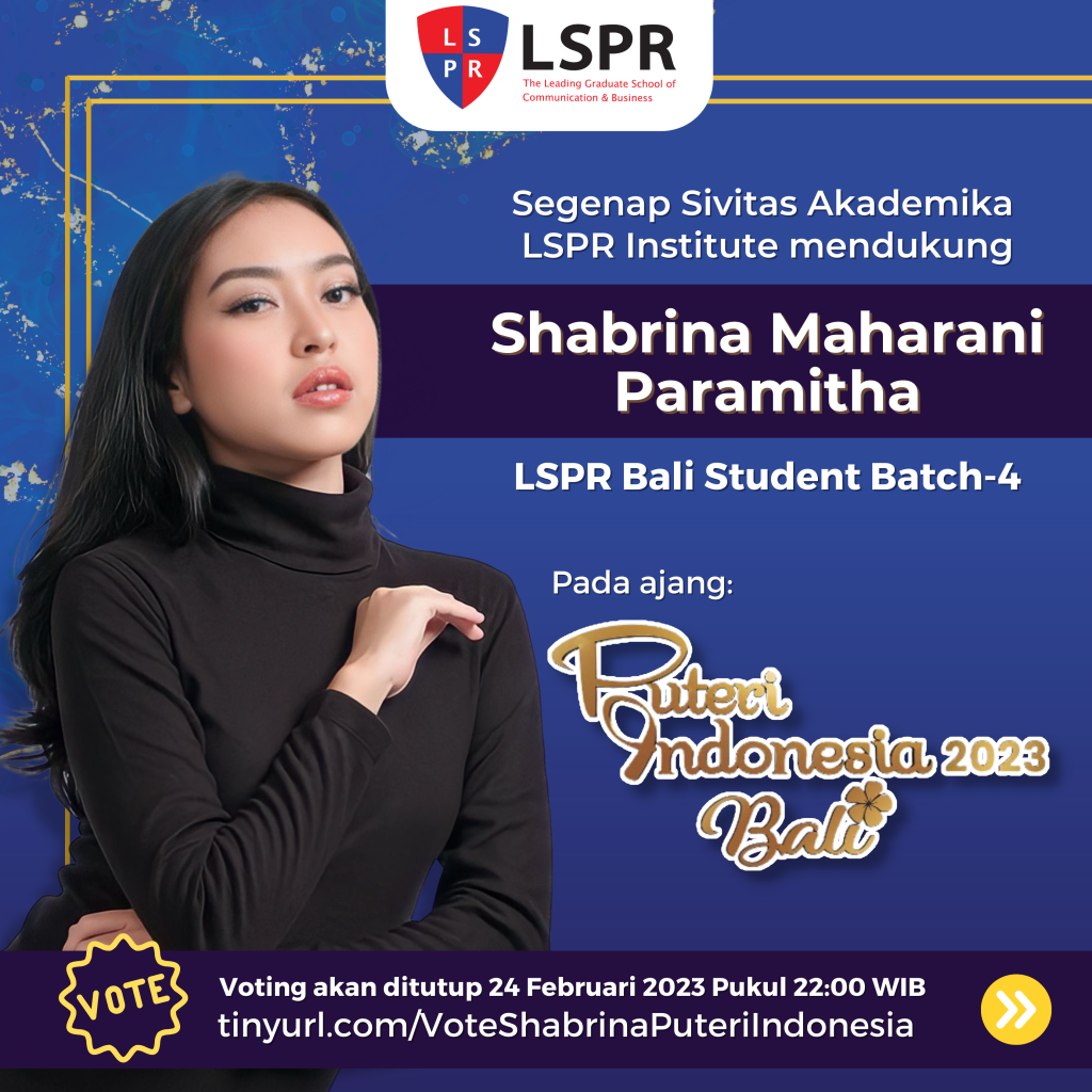 Dukung Shabrina Maharani Paramitha LSPR Bali Batch - 4 pada ajang ...
